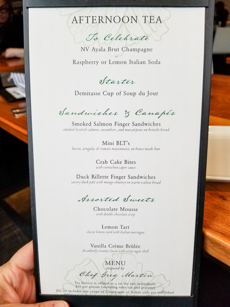 Christmas tea at Bistro Menil – Very Nearly Teatime