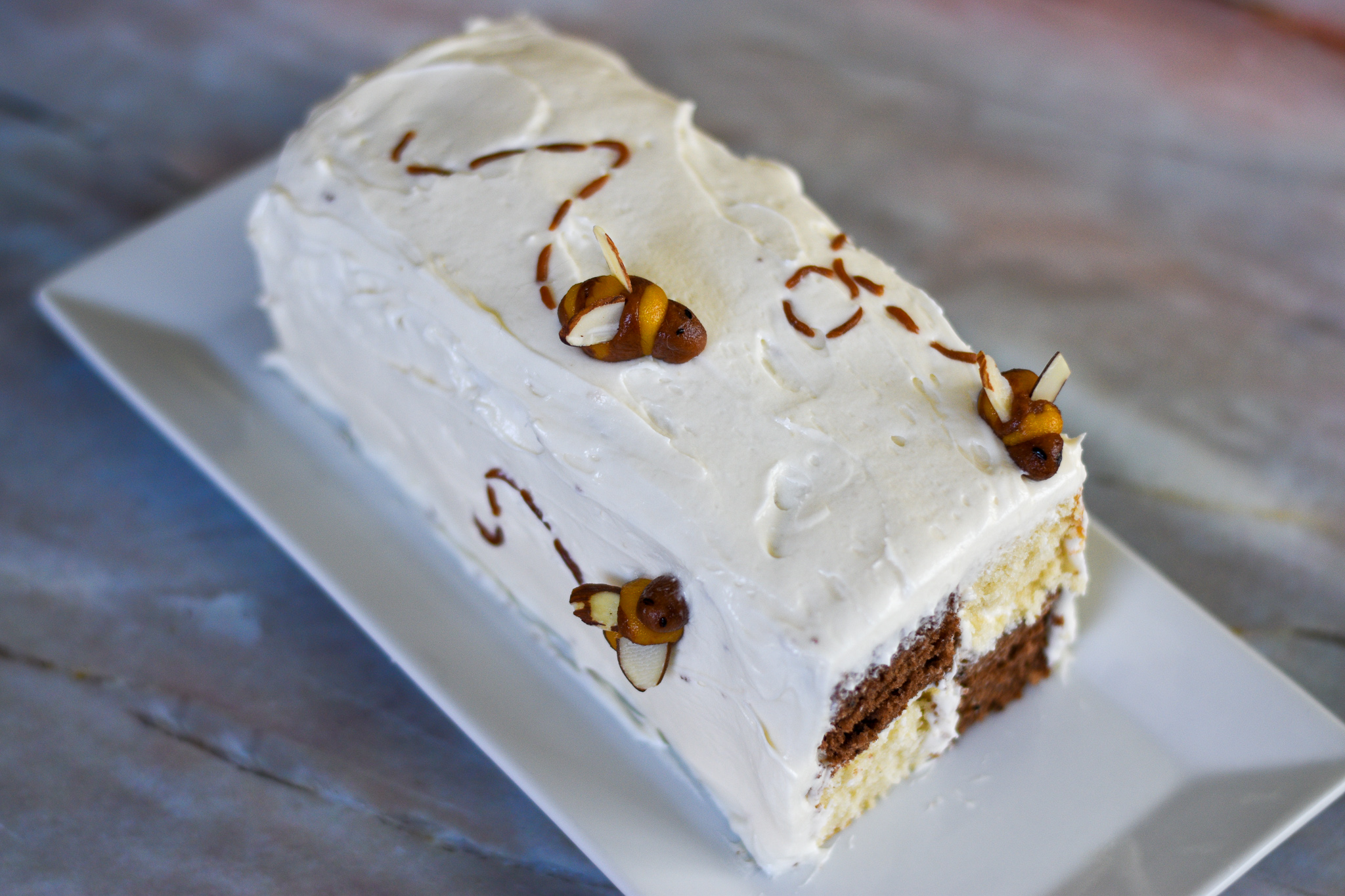 Honey and Cocoa Battenberg Cake – Very Nearly Teatime